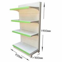 China Factory Customized Color Size Logo white single side supermarket shelf grocery rack shop rack for sale