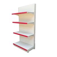 China Factory Customized Color Size Logo white single side supermarket shelf grocery rack shop rack for sale