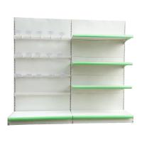 China Factory Customized Color Size Logo white single side supermarket shelf grocery rack shop rack for sale