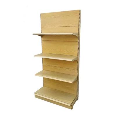 China Xingye Factory Custom Size wood grain color room shop shelves gondole et presentoird supermarket shelves for sale