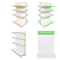 China 2023 New Shelves China Factory Customized Color Size Steel Double Side Trade Fair Shelves for sale