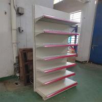 China Factory Customized Color Size Logo grey supermarket rack double sided grocery store shelves wall shelves for retail store for sale