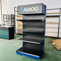 China Factory Customized Color Size Logo grey supermarket rack double sided grocery store shelves wall shelves for retail store for sale