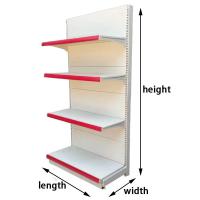 China Supermarket  shelves Heavy Duty Iron Metal Display  Gondola Shelving Rack for sale