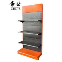 China Factory customized color size supermarket gondola shelves gasstation shelves trade fair shelves for sale