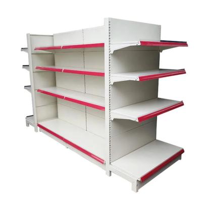 China Xingye Factory Custom Size Color Pharmacy shelves supermarket shelves 3 sided gondola shelving for sale