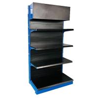 China Gondola metallic supermarket shelves factory custom shelves for sale