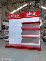 China Factory customized color size metal heavy duty red 5 layers grocery store shelf for sale