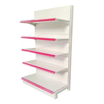 China Factory price multi layers steel supermarket shelf high quality metal double single sided fixed rotary used gondola shelves for sale