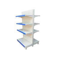 China Double side White Shelf Factory Price steel supermarket shelves for sale