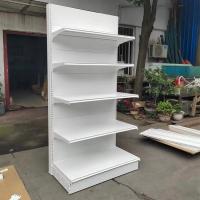 China Factory Customized Size Thickness Color Detachable column supermarket shelf single side white gondola shelf grocery shelf for sale