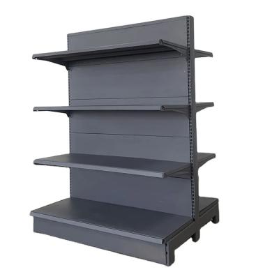China Factory Customized Size Thickness Color Double-sided supermarket centre rack china gondola shelving super shop rack for sale