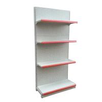 China Factory Customized Size Thickness Color single milk white shelving store racks display shelf supermarket shelf for sale
