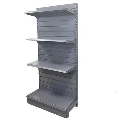 China Xingye Factory Custom Size Color store display rack slotted backboard single side supermarket shelf for sale