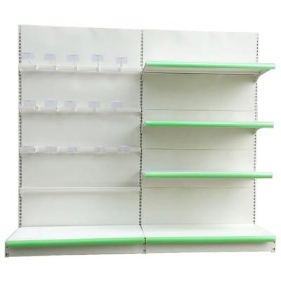 China Factory customized color size metal heavy duty minimarket shelves wall shelves for cosmetics display gondola for sale