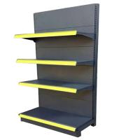 China Factory customized color size metal heavy duty supermarket stand wall shelves for cosmetics display gondola for sale