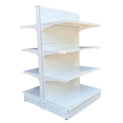 China metal rack shelf supermarket gondola shelf white color for sale