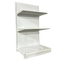 China metal rack shelf supermarket gondola shelf white color for sale