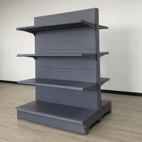 China Supermarket shelf gondola double-sided shelf, steel rack for pharmacy for sale