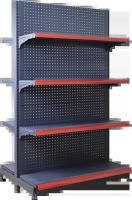 China Gondola metallic shelves double-sided gondola shelving for supermarket for sale
