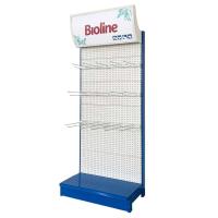China Factory Custom Size Color sell rak gondola pharmacy display rack blue supermarket shelf for sale
