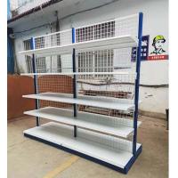China shelves system gondola supermarket equipment steel single side rack for supermarket shop exhibit shelf for sale