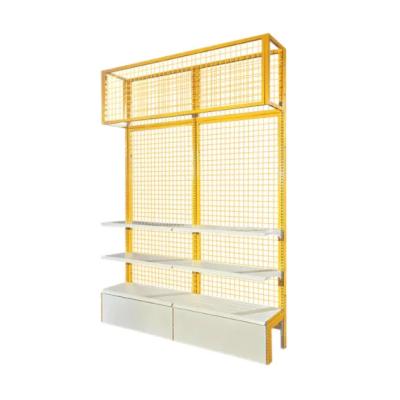 China shelves system gondola supermarket equipment steel single side rack for supermarket shop exhibit shelf gondola motor hoist for sale