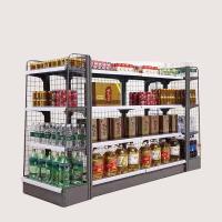 China shelves system gondola supermarket equipment steel single side rack for supermarket shop exhibit shelf gondola motor hoist for sale