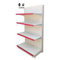 China Factory Custom Size Color milk white gondola shelving supermarket shelf market exhibit wall shelf for sale