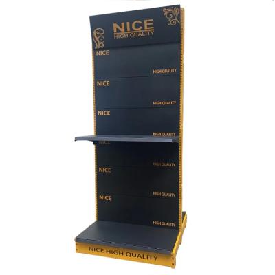 China Factory customized color size metal heavy duty minimarket shelves wall shelves for cosmetics display gondola for sale