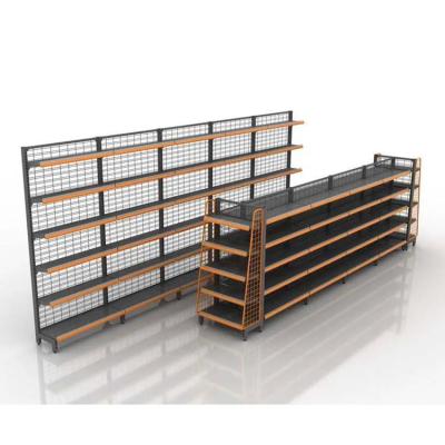 China Best Selling Factory customized color size metal heavy duty stands steel rack for grocery store shelves for sale