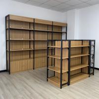 China 4-post four column wood shelving customized  Innovative Product Best Selling  For Grocery Store Shelves supermarket shelves gond for sale