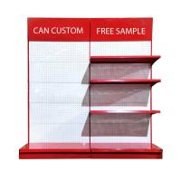 China Factory customized color size metal heavy duty minimarket blue shelves wall shelves for cosmetics display gondola for sale