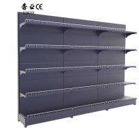 China Factory customized color size metal heavy duty minimarket blue shelves wall shelves for cosmetics display gondola for sale