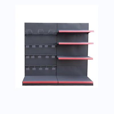 China Factory customized color size metal heavy duty minimarket shelves wall shelves for cosmetics display gondola for sale