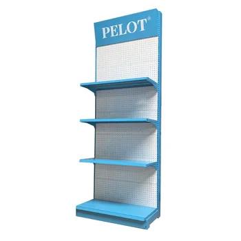 China Factory customized color size metal heavy duty minimarket shelves wall shelves for cosmetics display gondola for sale