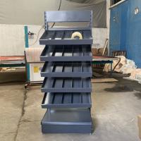 China Factory Custom Size Color logo frosted gray hardware store shelves pharmacy shelves rack for sale