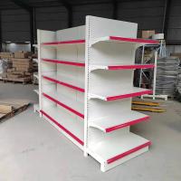 China Factory Custom Size Color logo orange supermarket shelf pharmacy shelving rack gondola shelf for sale