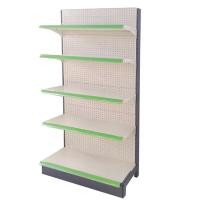 China Factory Custom Size Color logo supplier metal supermarket shelf grocery shelves gondola rack for sale