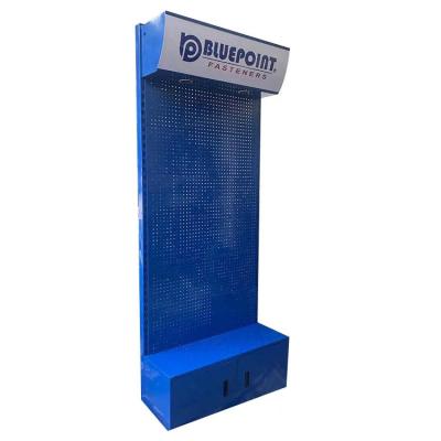 China Factory Custom Size Color logo blue supermarket shelves display rack exhibition shelf for sale