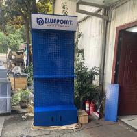 China Factory Custom Size Color logo blue supermarket shelves display rack exhibition shelf for sale