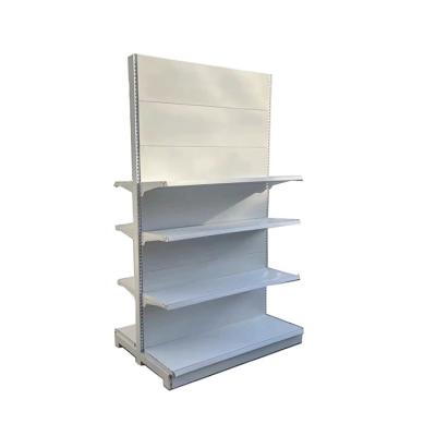 China New Economical Cost convenience store shelves 2 way gondola display shelf for sale
