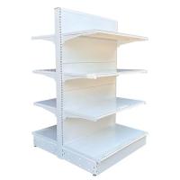 China Factory Custom Size Color logo white supermarket convenience store display rack detachable gondola rack for sale
