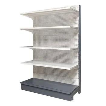China Supermarket Shelf Best Quality Fashion shelves for retail store gondola wall-to-wall shelves light duty metallic for sale