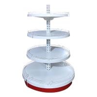 China White Round Store Display Shelves Gondola Cosmetics Supermarket Display Rack for sale