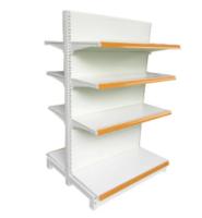 China Double Sided Supermarket Display Rack Cosmetic Shelves For Small Shops for sale