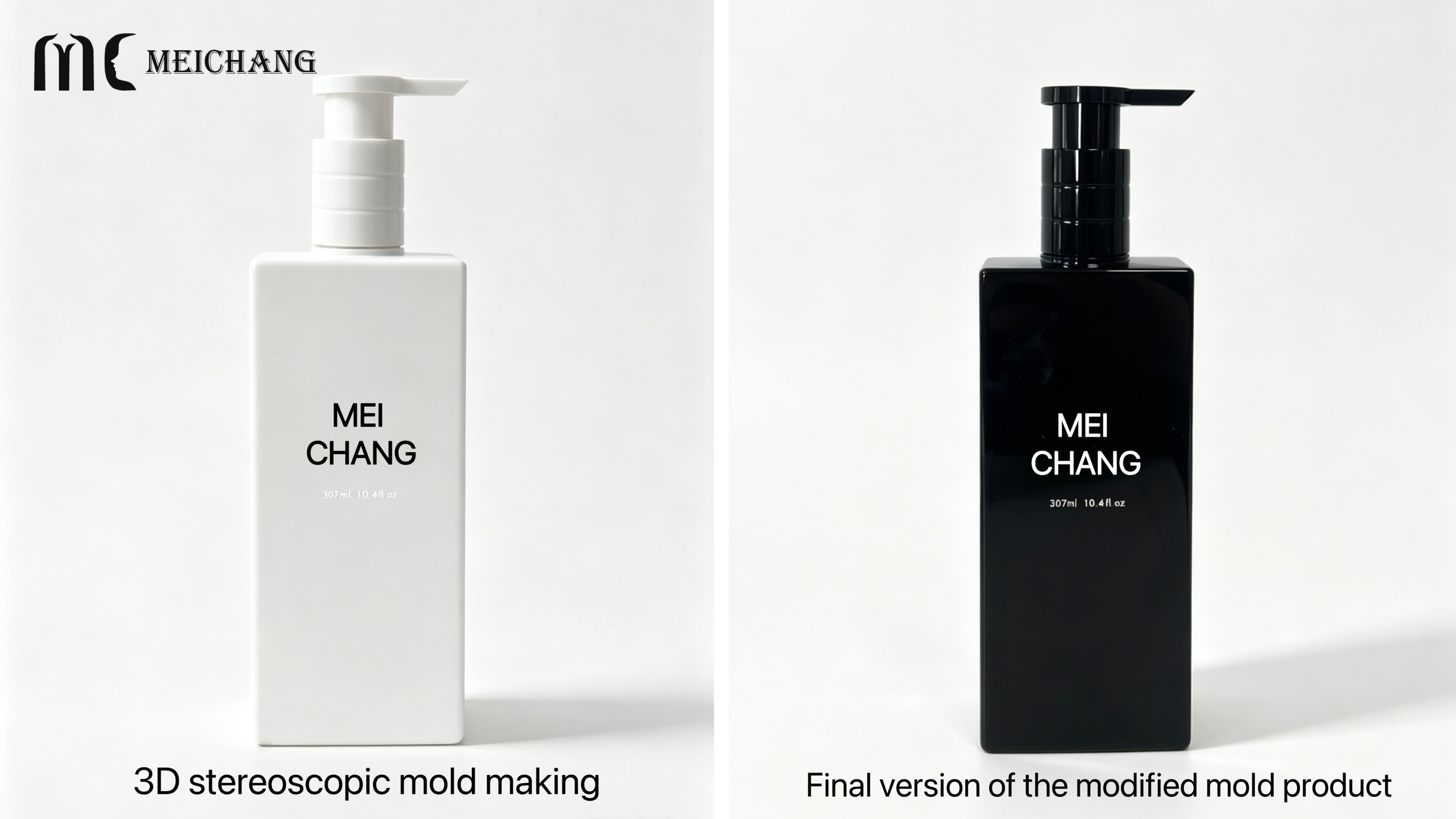Partial mold development applications for cosmetic packaging