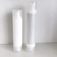 China PP Construction Airless Cosmetic Bottle Double Ended 10ml+10ml 15ml+15ml with 0.25ml Pump Dispensing for sale