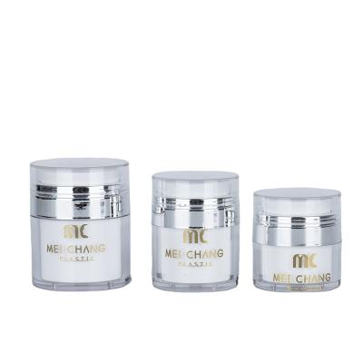 China PP Airless Pump Cream Jar 15ml 30ml 50ml Airtight Seal Empty Cosmetic Jars for sale