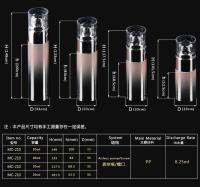 China 20ml-50ml PP Airless Pump Bottle Cylinder Shape with 0.25ml Discharge Rate for Skincare Products (MC-210) for sale